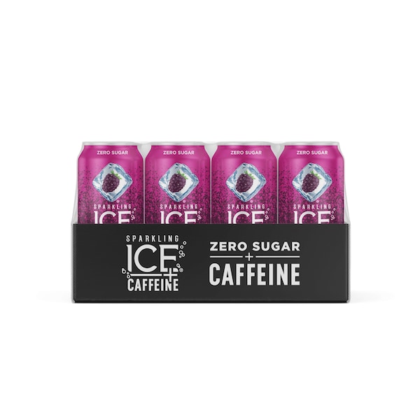 Sparkling Ice Sparkling Ice +Caffeine Black Raspberry Sparkling Water 16 oz., PK12 FG00216 | Zoro